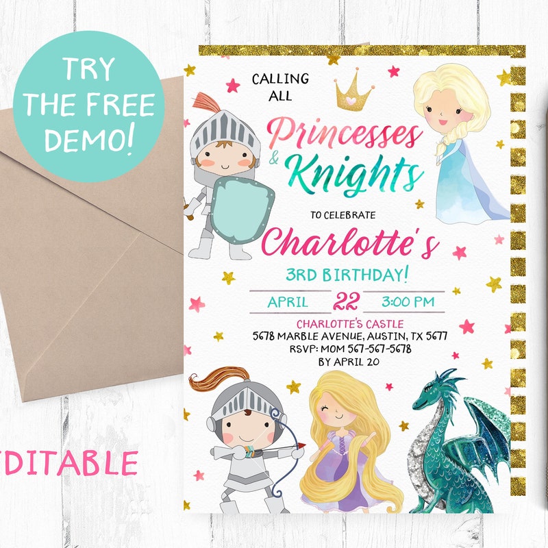Princess X Knight - Etsy
