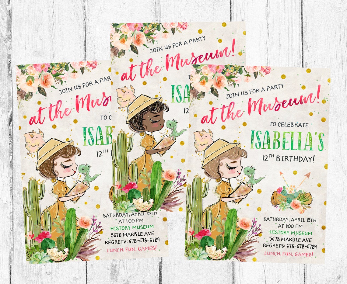 Natural History Museum Invitation Museum Invitations Girl | Etsy