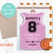 Editable Basketball Template, Girl Basketball Birthday Party Invitation ...