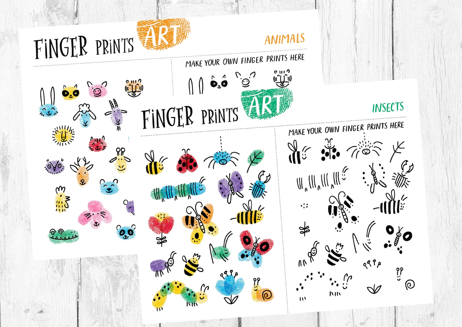 Kids Finger Prints Printables Kids Activity Printable Game - Etsy