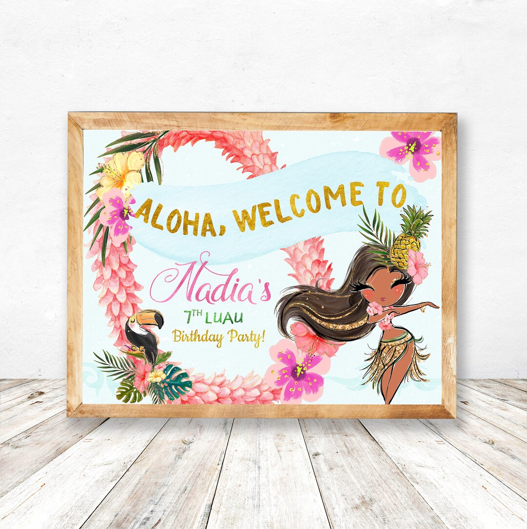 Hula Girl Birthday Party Decorations, Hula Girl Luau Decorations, Luau ...