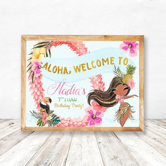 Hula Girl Birthday Party Decorations Hula Girl Luau - Etsy