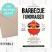 Editable Fundraiser Barbecue Invitation, Fundraiser BBQ Instant ...