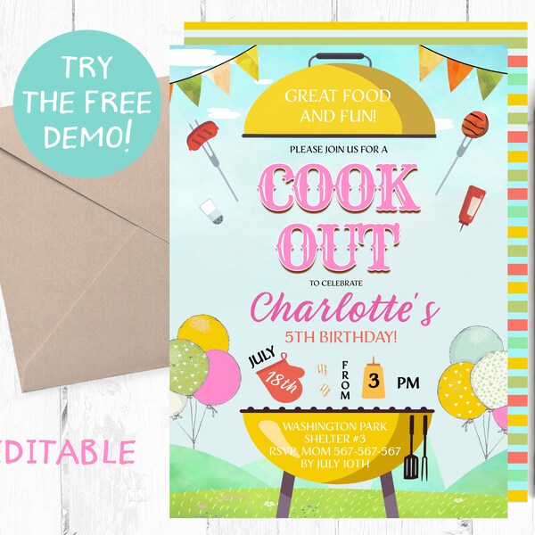 Cookout Invitation - Etsy