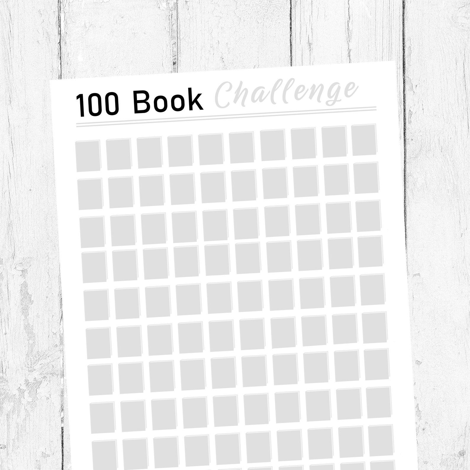 100 Book Challenge Reading Tracker 100 Book Challenge Planner - Etsy UK