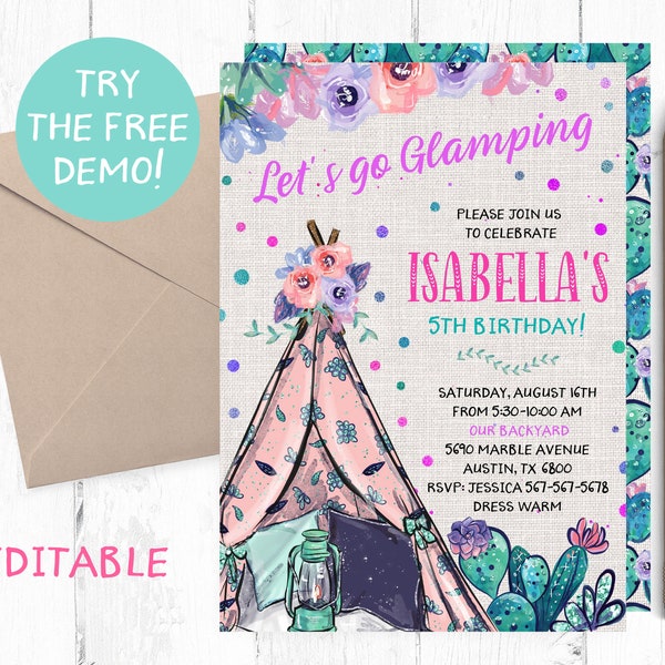 Glamping Party - Etsy