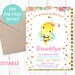 Little Bee Birthday Invitation, First Birthday Party (PDF) - Etsy