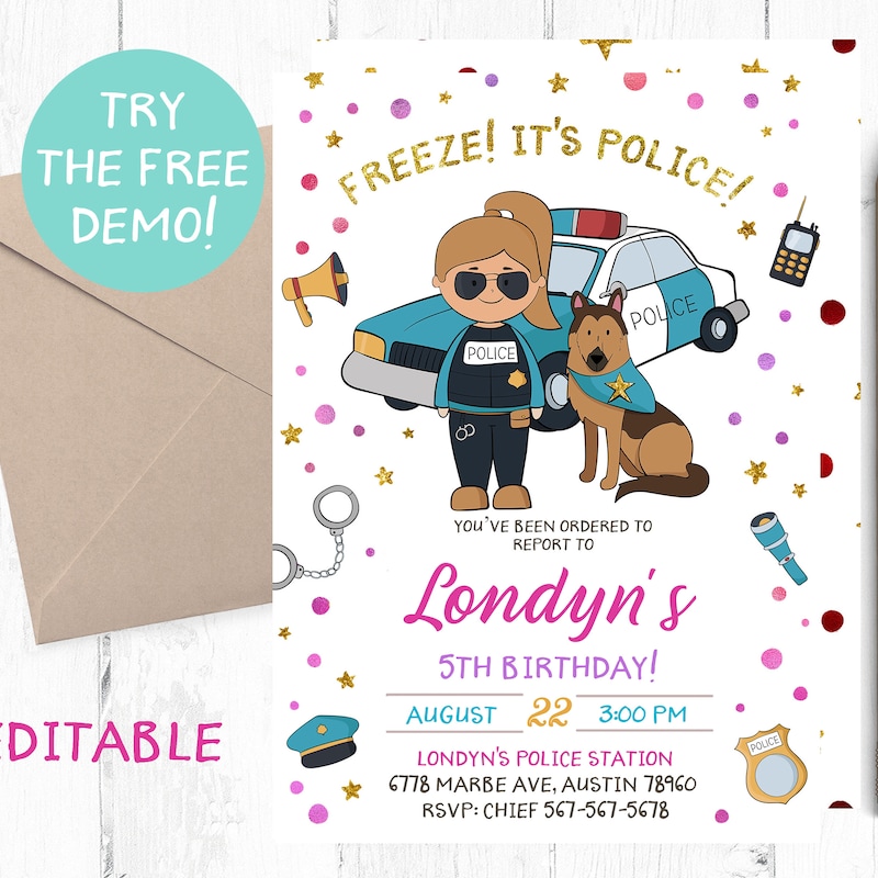 Police Birthday - Etsy