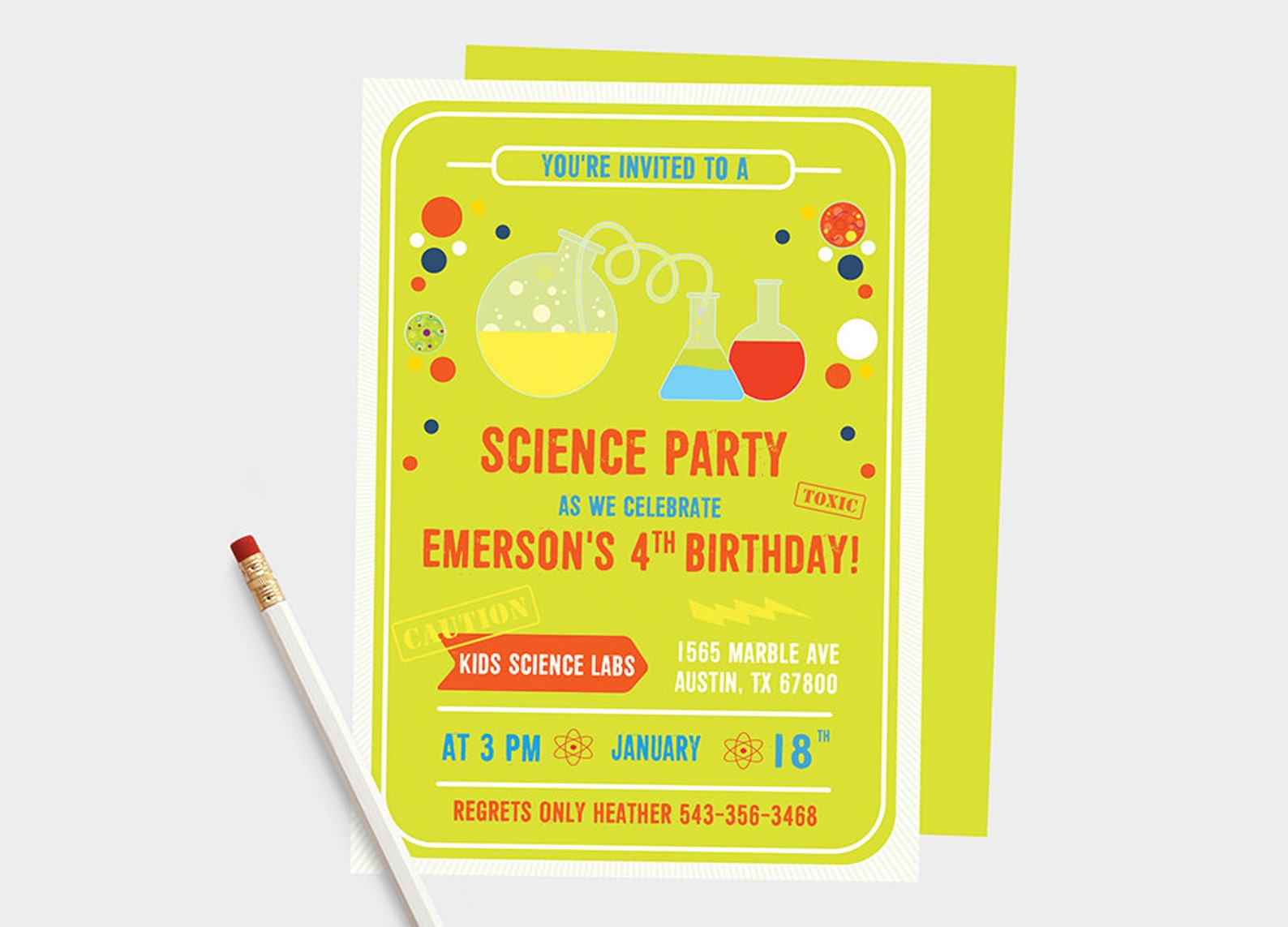 Science Birthday Invitation Science Birthday Invitations | Etsy