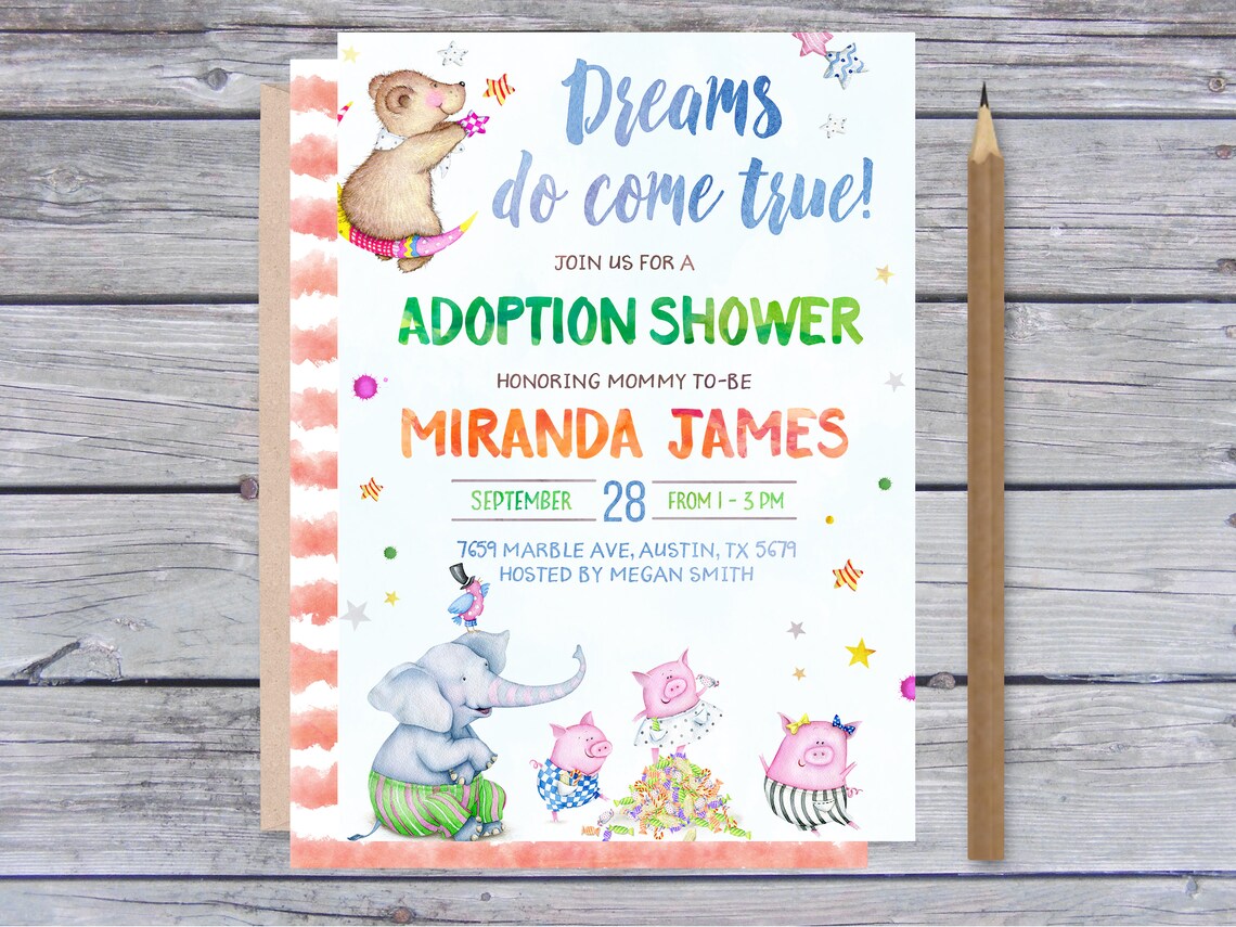 Adoption Shower Invitations Adoption Shower Invitation | Etsy