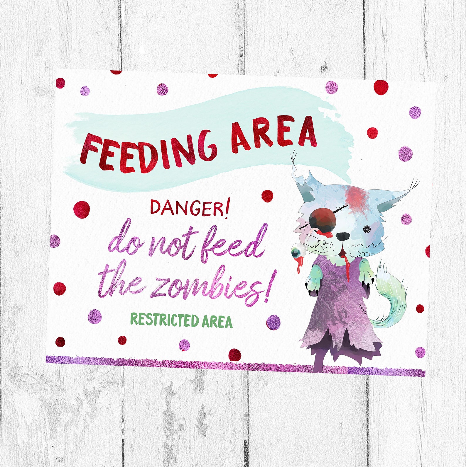 Zombie Party Printables Zombie Party Decorations Printable - Etsy