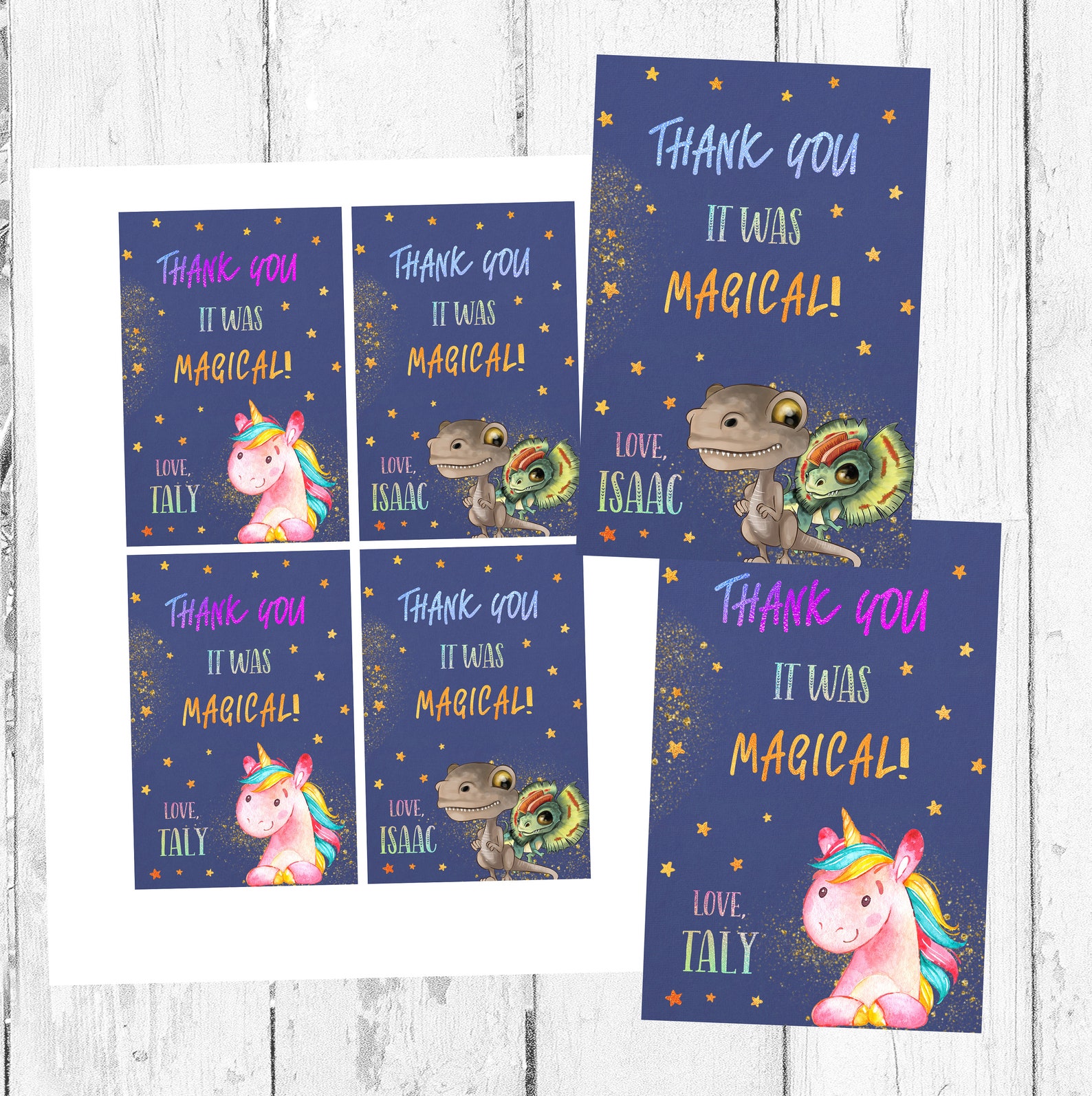 Unicorns and Dinosaurs Birthday Decorations Unicorn Dinosaurs | Etsy