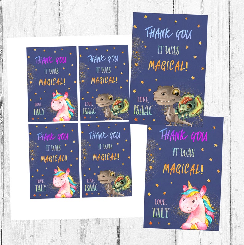 Unicorns and Dinosaurs Birthday Decorations Unicorn Dinosaurs - Etsy