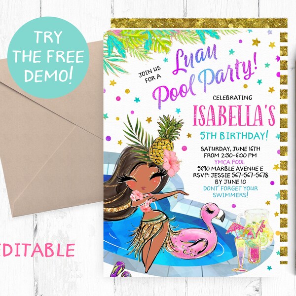 Aloha Invitation - Etsy