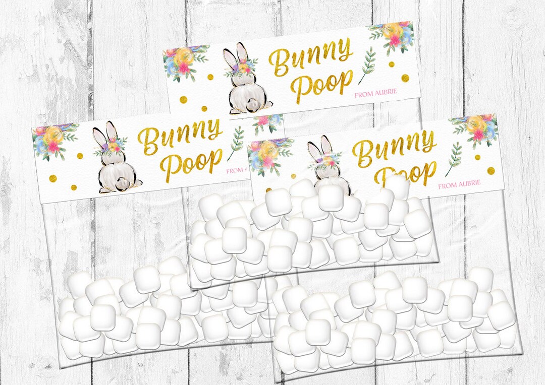 Bunny Poop Favor Labels, Bunny Poop Goodie Bag Labels, Bunny Poop ...