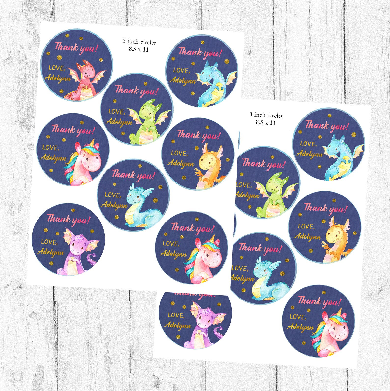 Unicorns and Dragons Birthday Party Decorations Magical - Etsy
