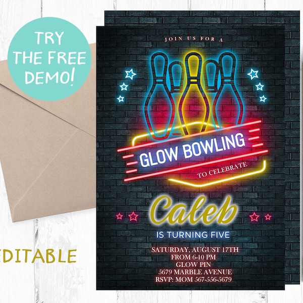 Glow Bowling - Etsy