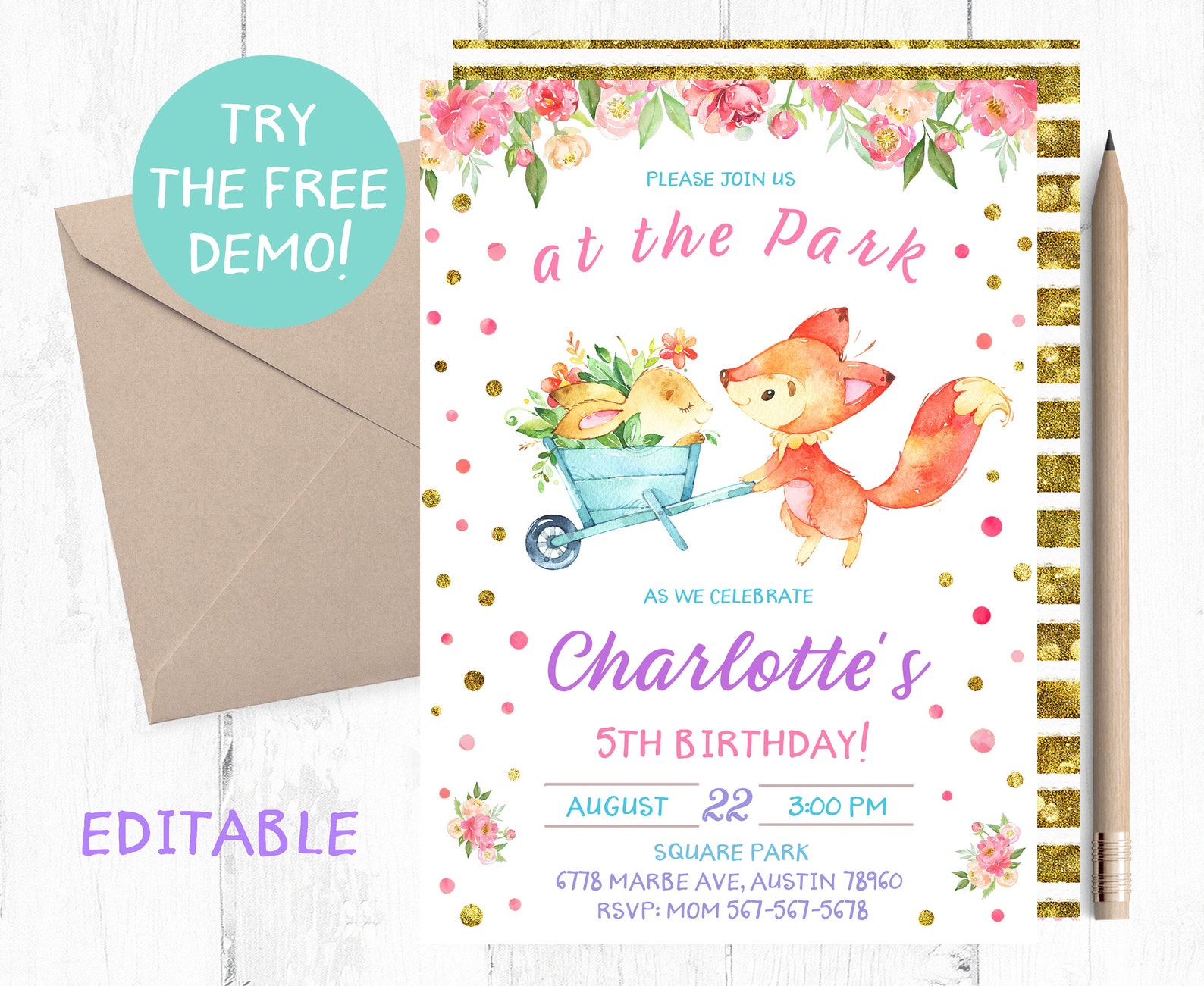 Park Birthday Party Invitation Park Birthday Invitations - Etsy