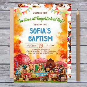 Fall Tea Party Invitation Fall Birthday Tea Party | Etsy