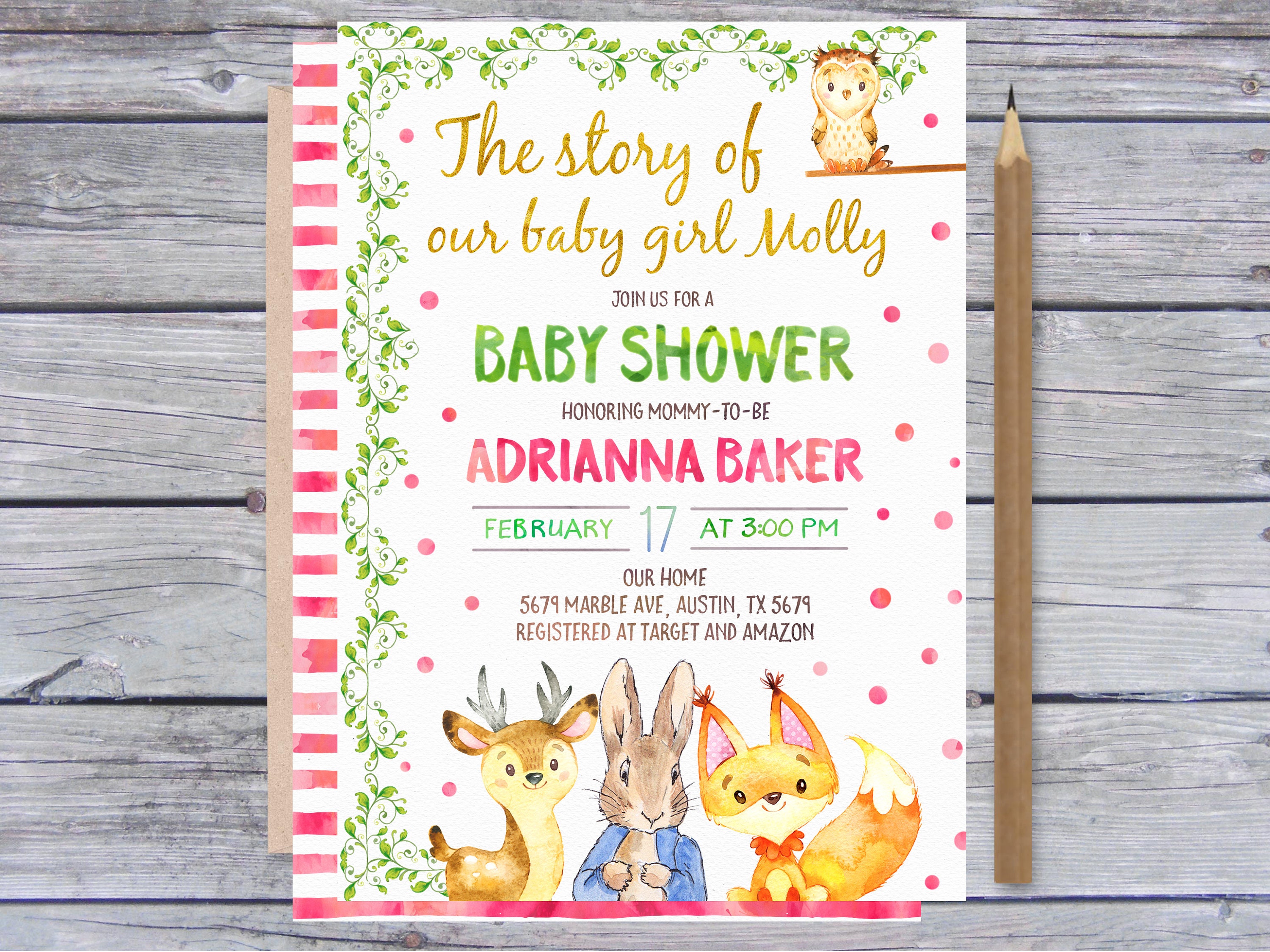 Storybook Baby Shower Invitation Storybook Invitation | Etsy