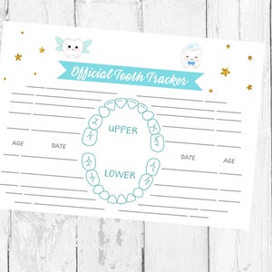 EDITABLE Tooth Tracker Record , Tooth Fairy Tracker, First Lost Tooth ...