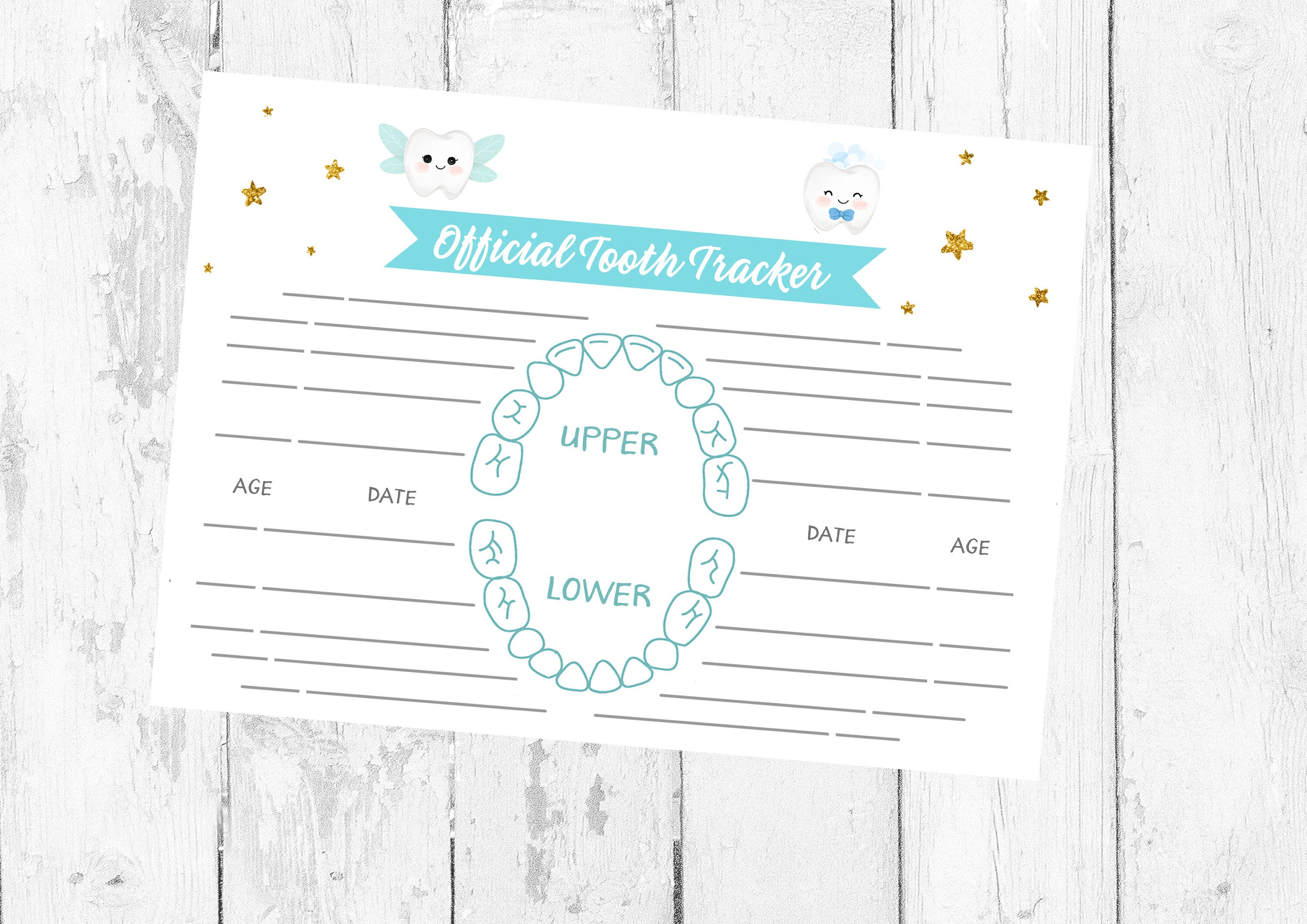 EDITABLE Tooth Tracker Record Tooth Fairy Tracker First - Etsy Canada