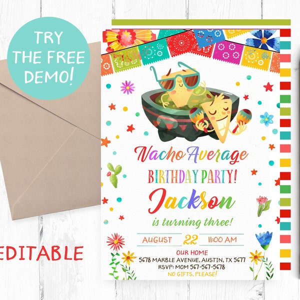 Nacho Bar Party Invitation - Etsy