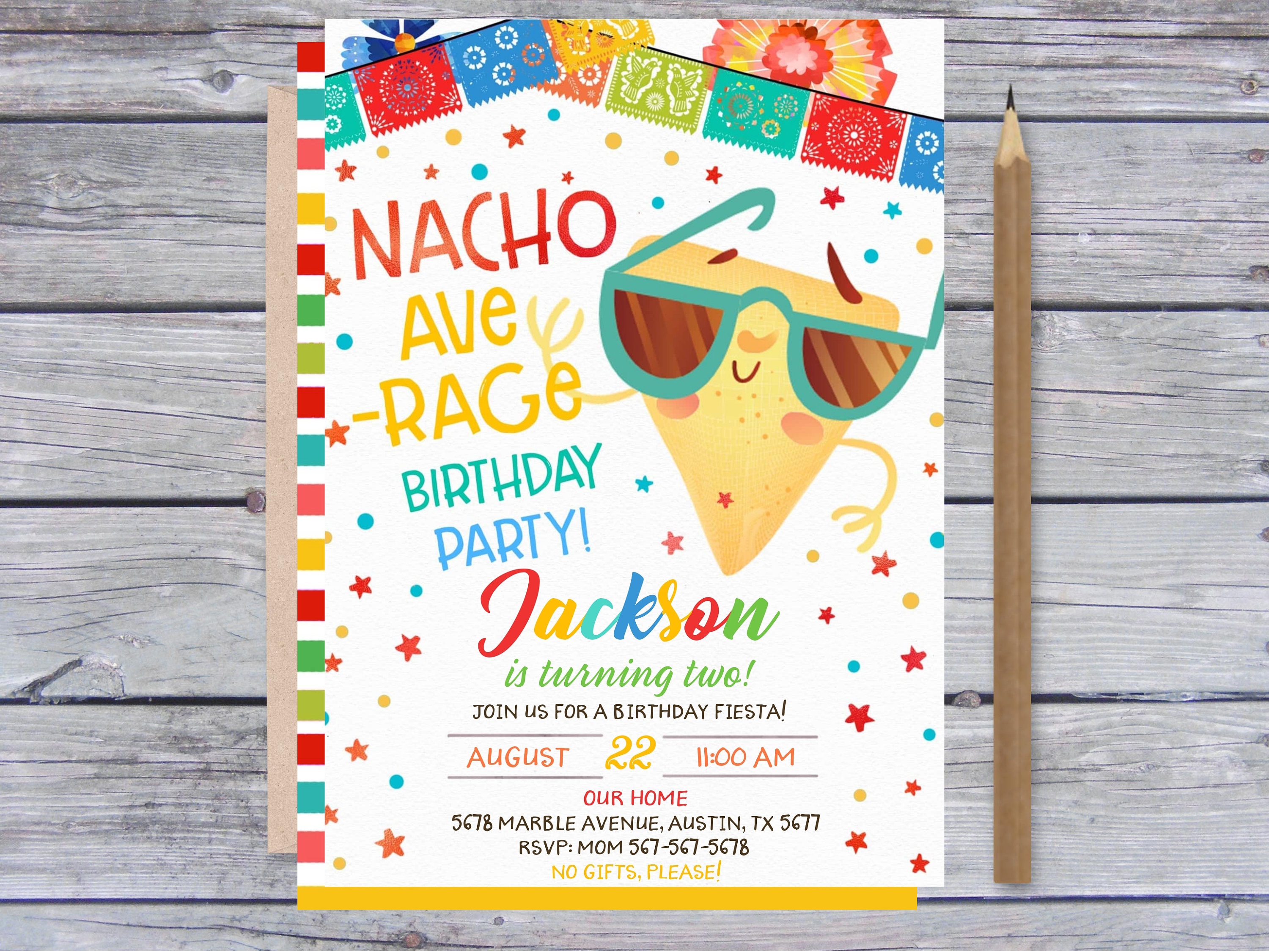 Editable Nacho Average Invitation Boy Nacho Average Birthday - Etsy Israel