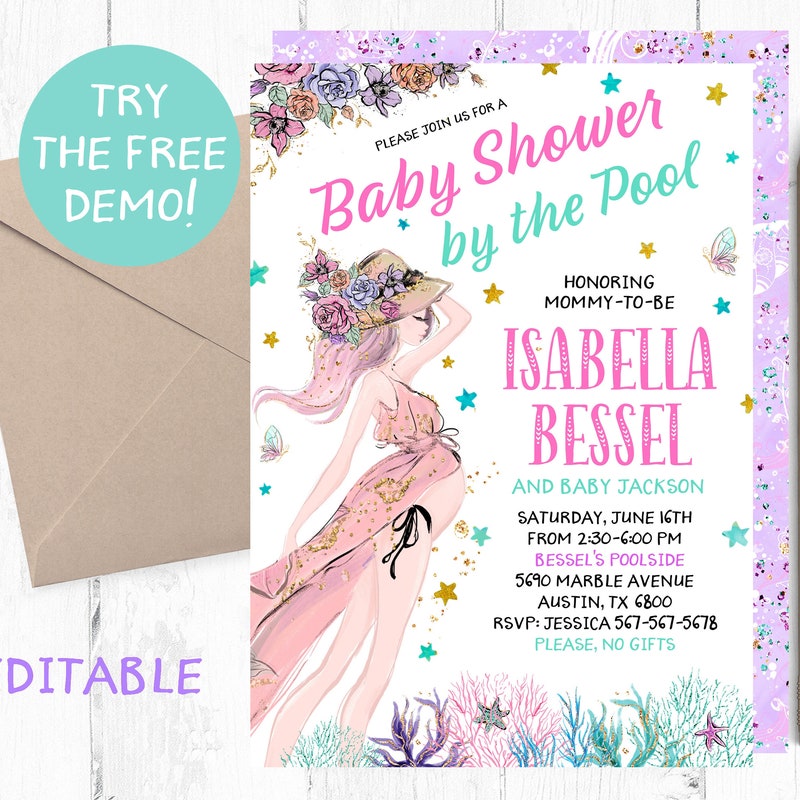Pool Baby Shower - Etsy