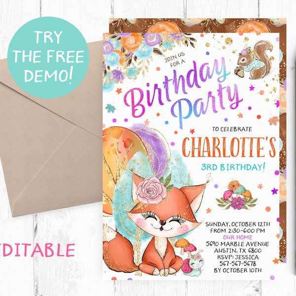 Fox Birthday Party - Etsy