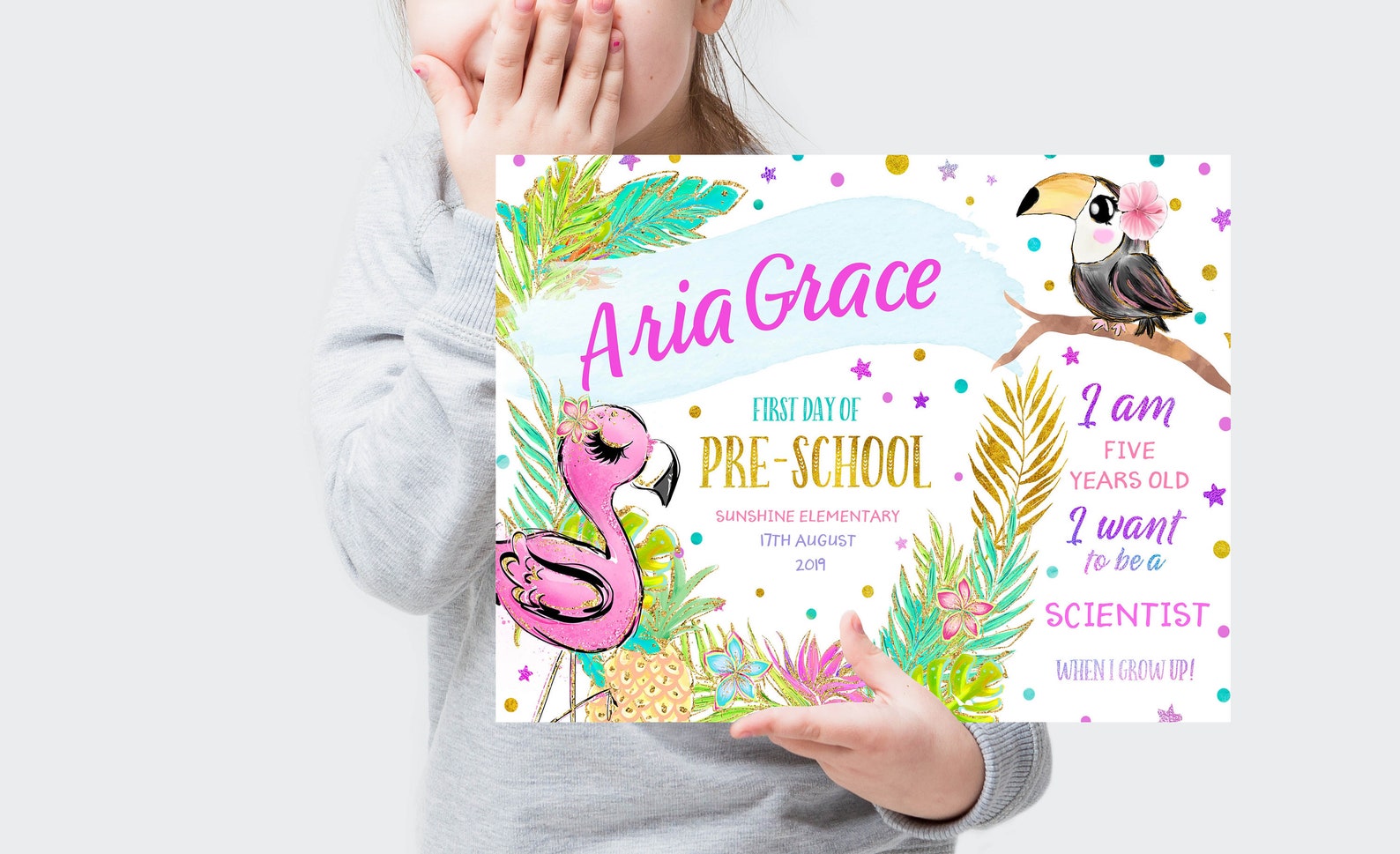 First Day of Pre-school Photo Prop First Day of Preschool | Etsy