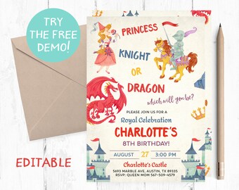 Princess and Dragon | Etsy