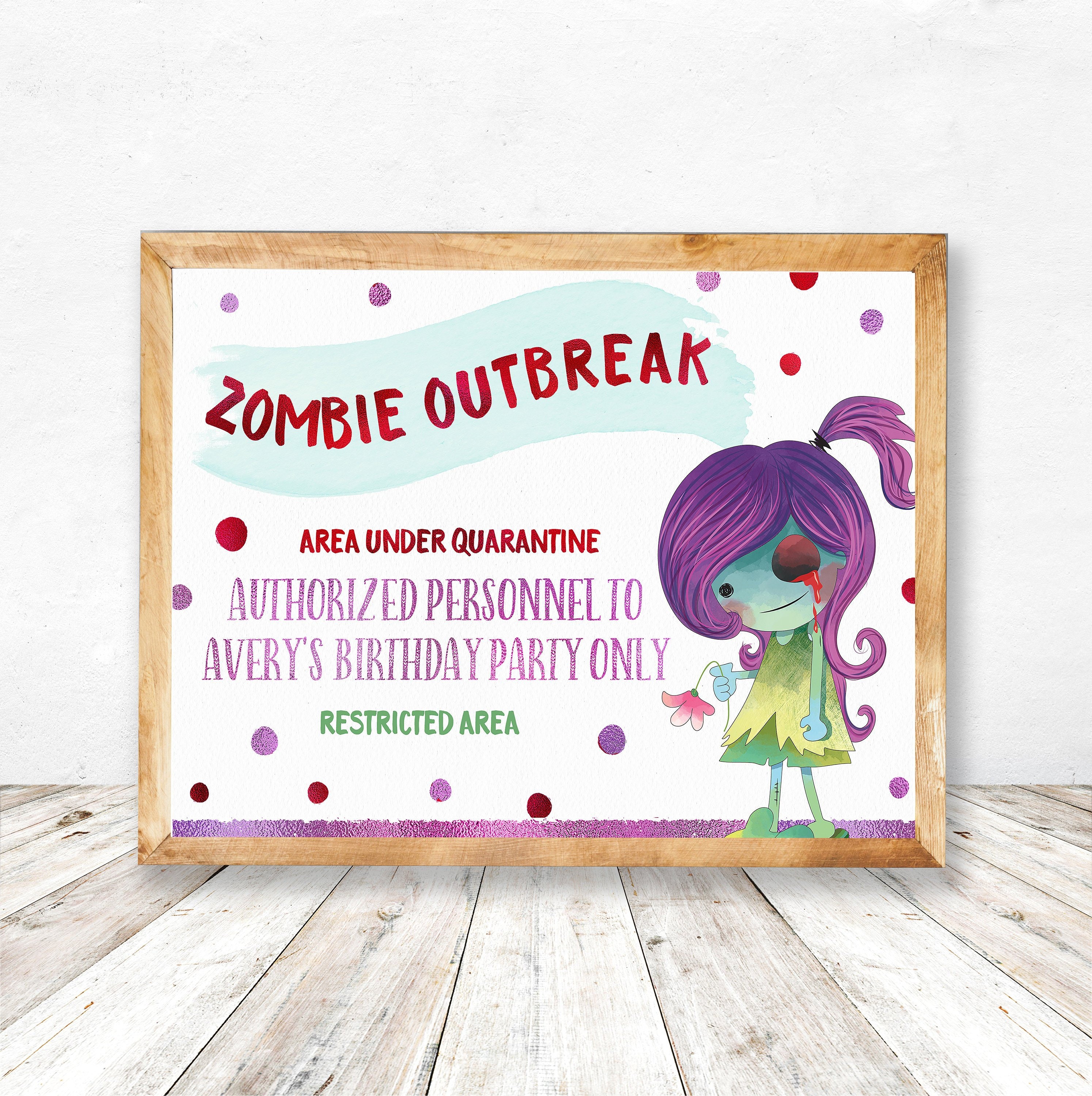 Zombie Party Printables Zombie Party Decorations Printable - Etsy