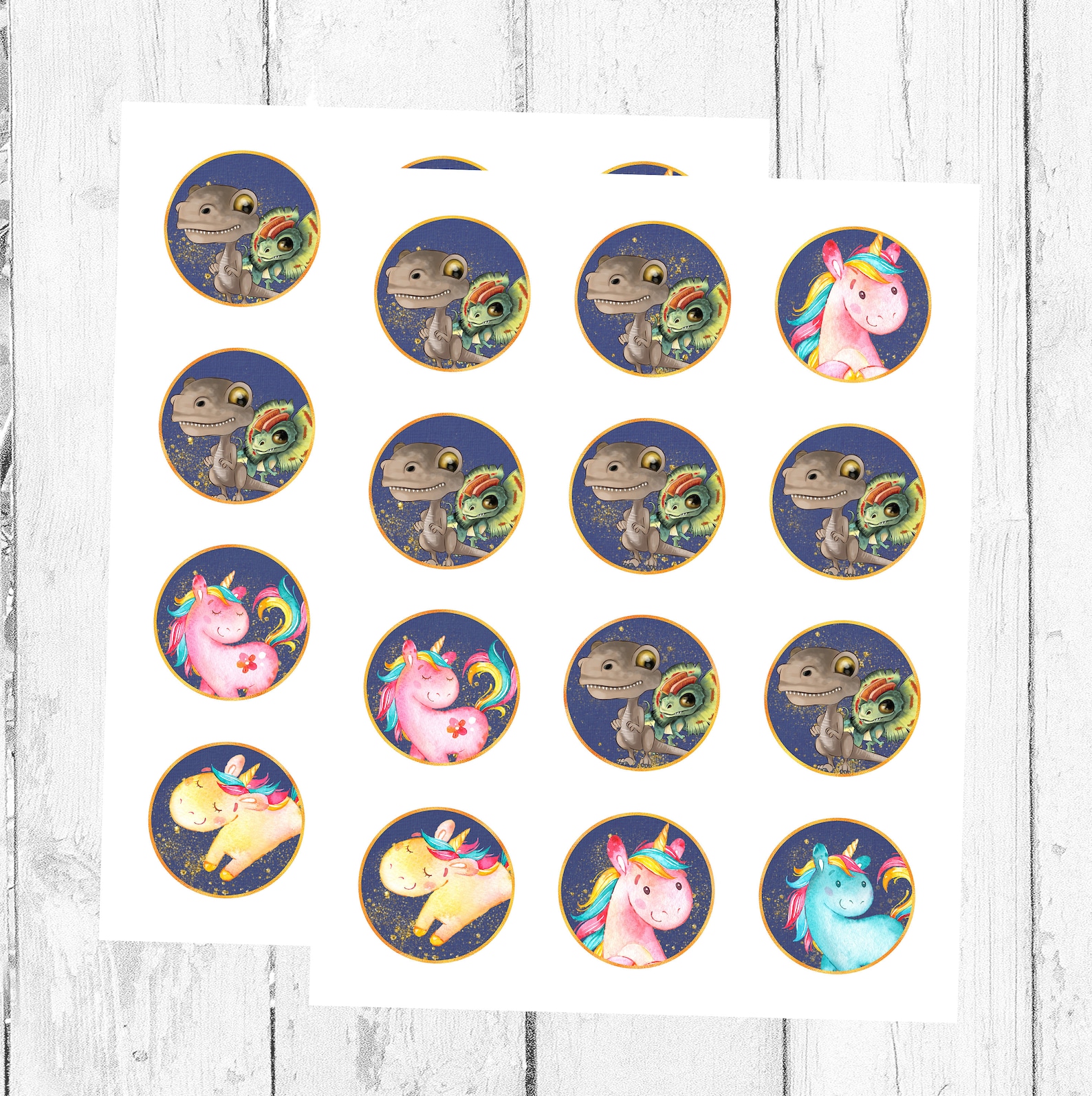 Unicorns and Dinosaurs Birthday Decorations Unicorn Dinosaurs | Etsy