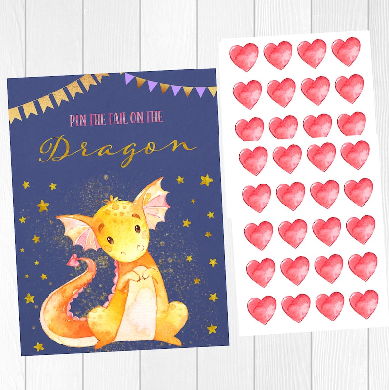 Pin the Tail on the Dragon Printable Dragon Party Game Pin - Etsy Canada