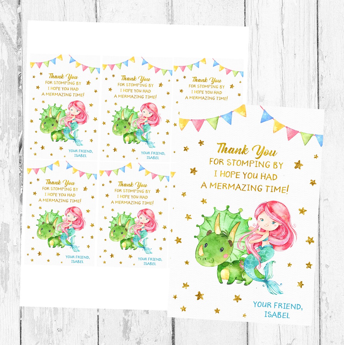 Mermaid and Dinosaur Birthday Party Decorations, Mermaid Dinosaur ...