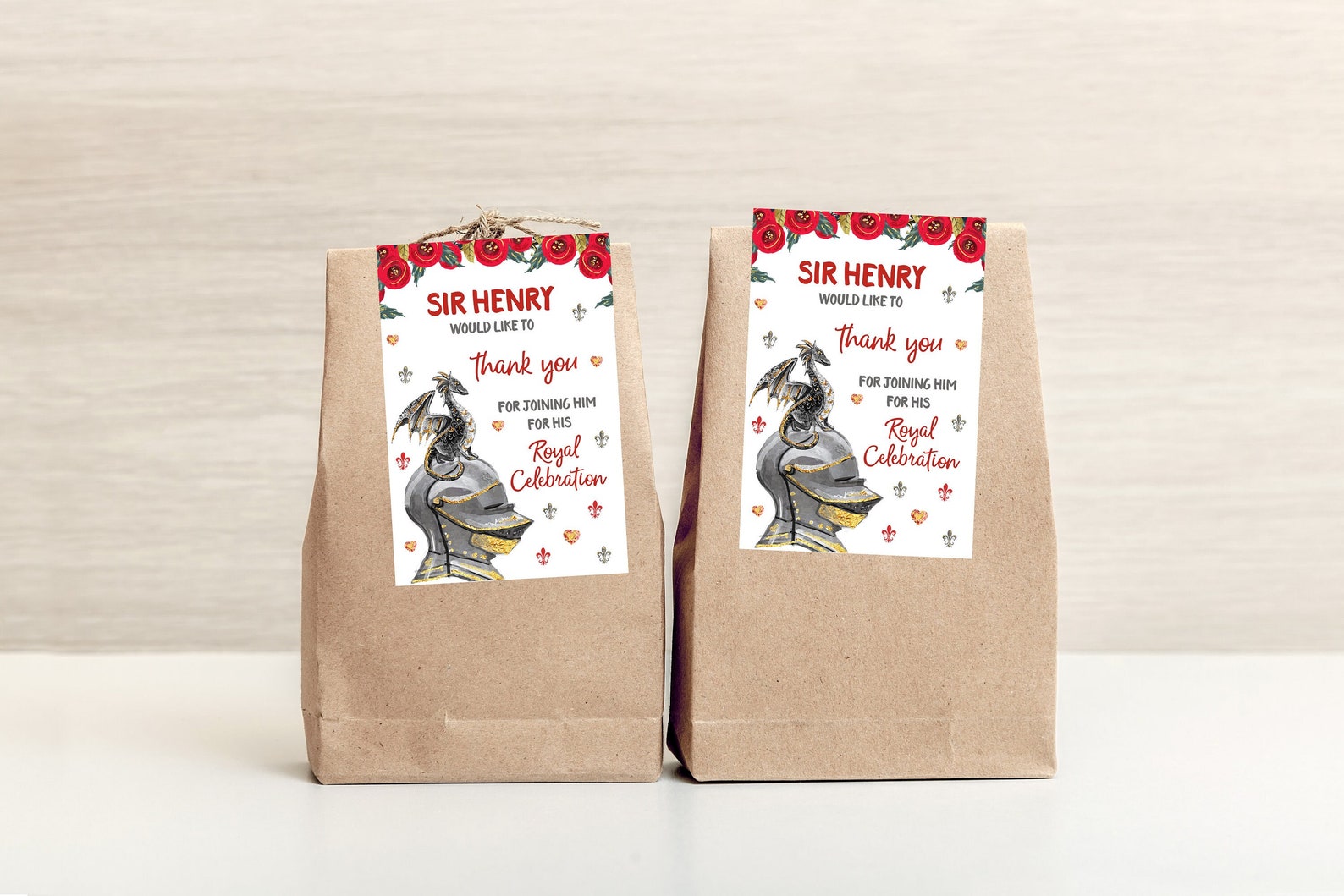 Editable Knight Tags, Knight Thank You Card, Knight Instant Tags ...