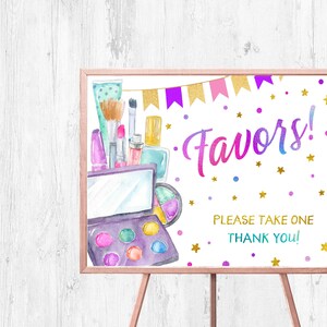 Editable Makeover Centerpieces, Glamour Birthday Party Signs, Glamour ...