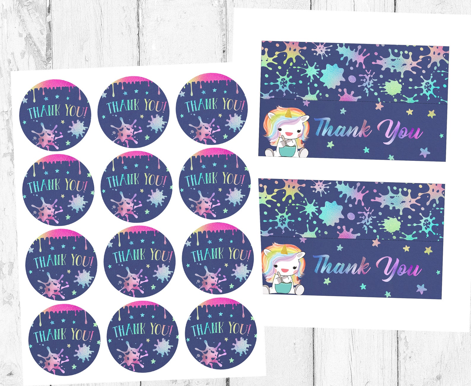 Slime Mini Pack Slime Party Favors Slime Thank You Card - Etsy