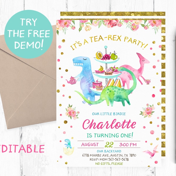 Tea Rex - Etsy