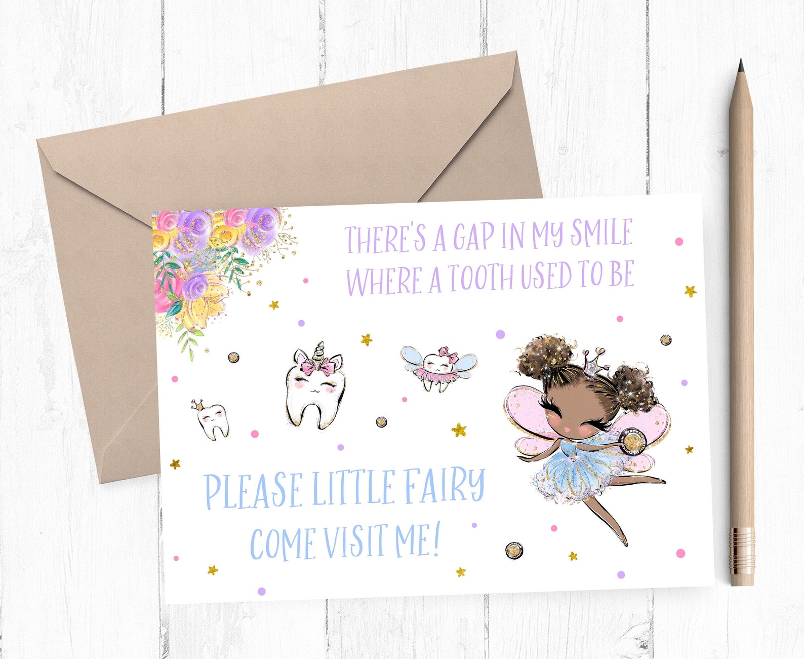 EDITABLE Black Tooth Fairy Set Black Tooth Fairy Record - Etsy