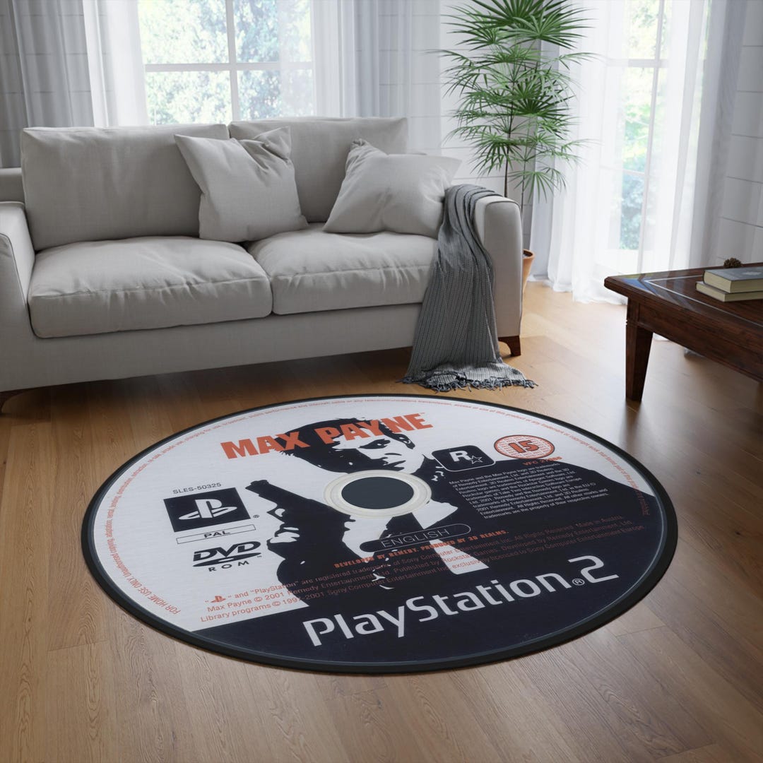MAX PAYNE Playstation 2 PS2 Videogame Dvd Disc Round Rug - Etsy