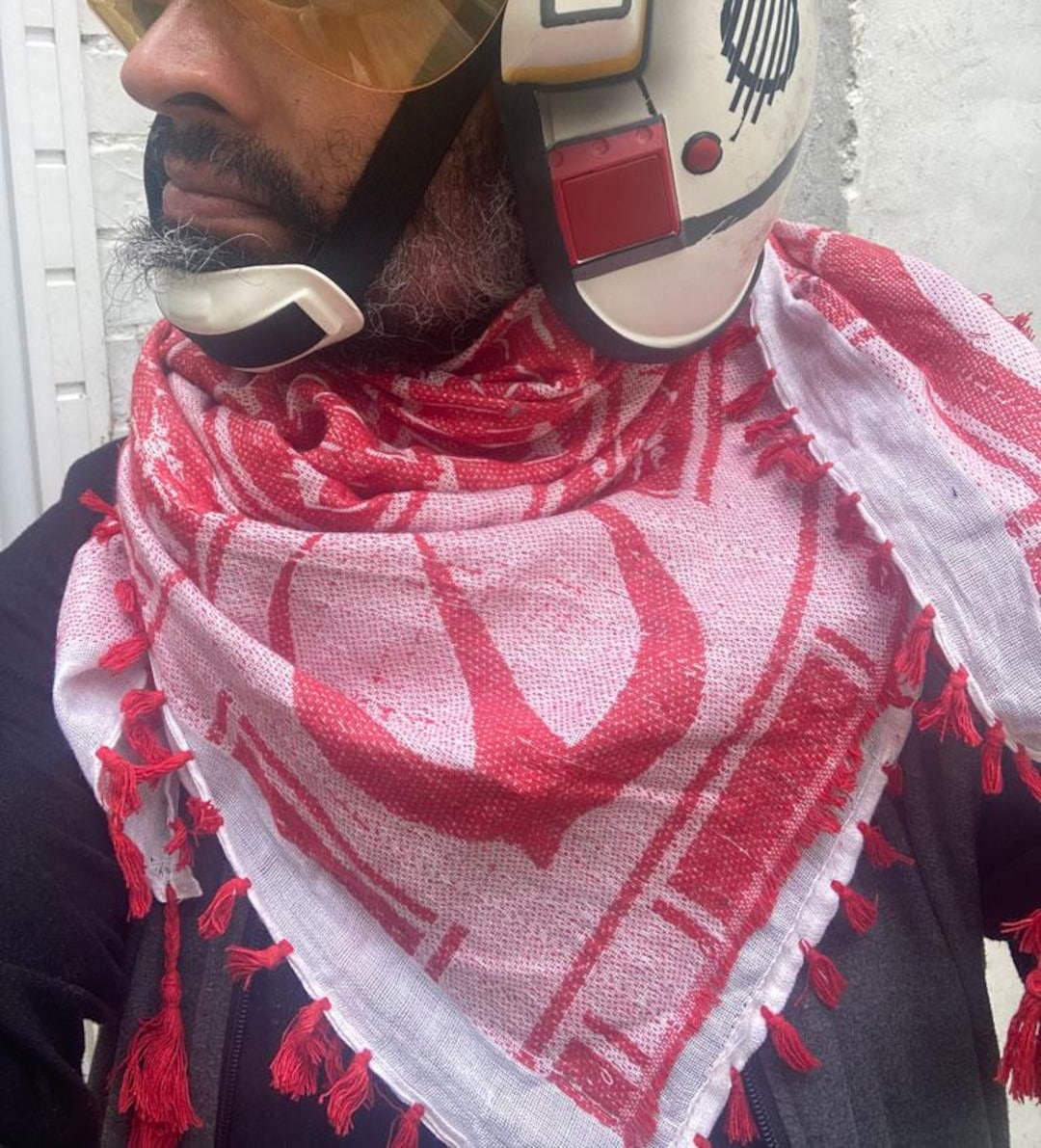Andor Rebel Keffiyeh Scarf: Star Wars Red & White Cotton - Etsy