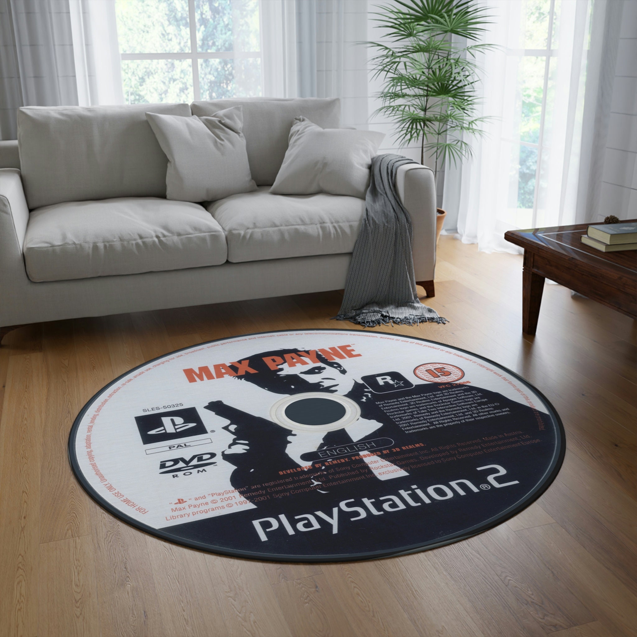 MAX PAYNE Playstation 2 PS2 Videogame Dvd Disc Round Rug - Etsy