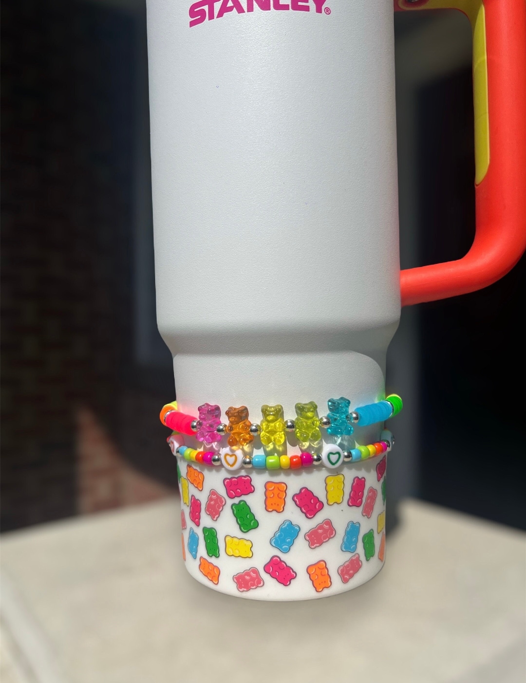 NEW Neon Gummy Bears Custom Charm Stack Tumbler Boot Topper Cup ...