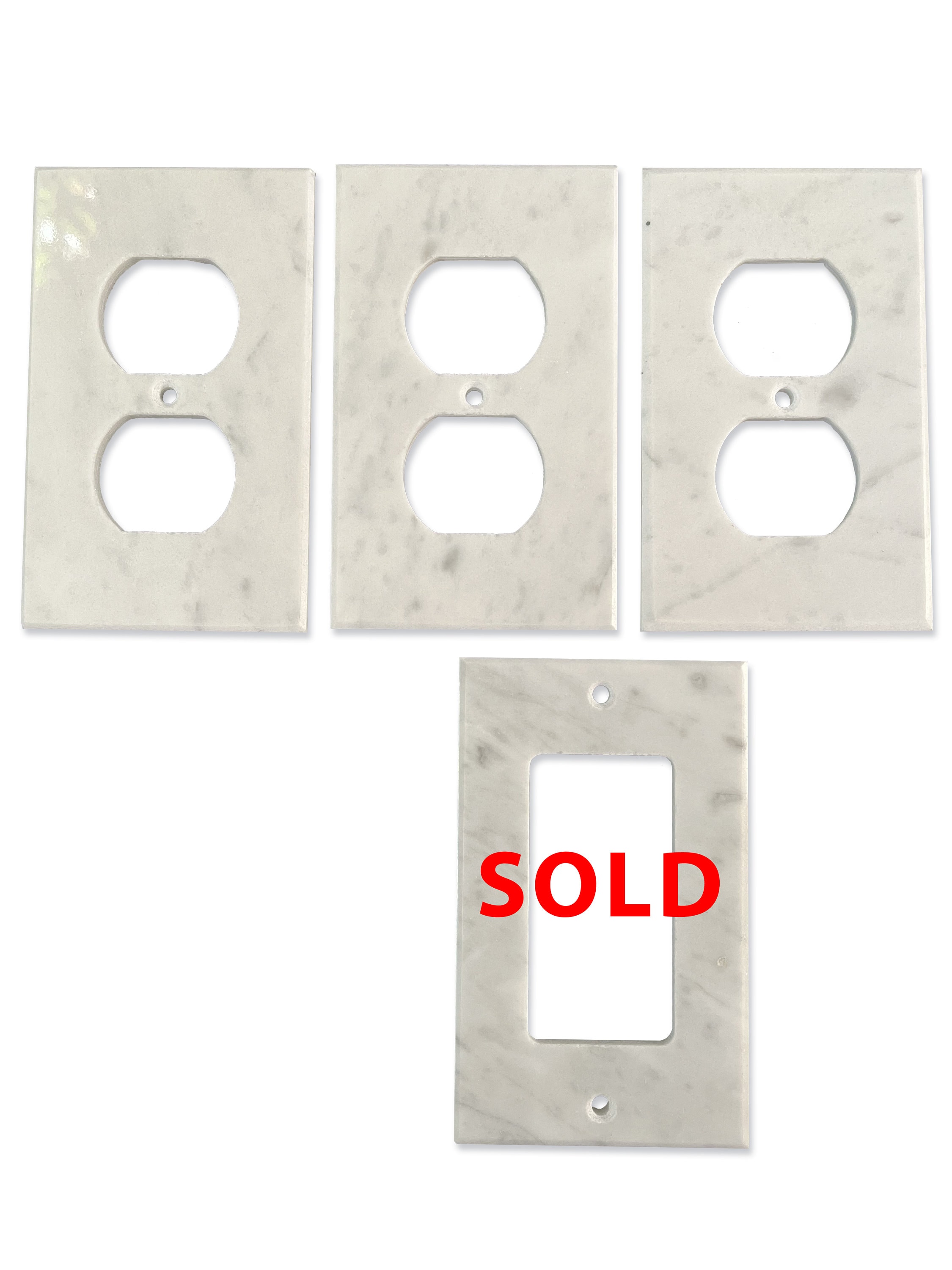 Polished Carrara White Marble Switch Plate Covers - Etsy