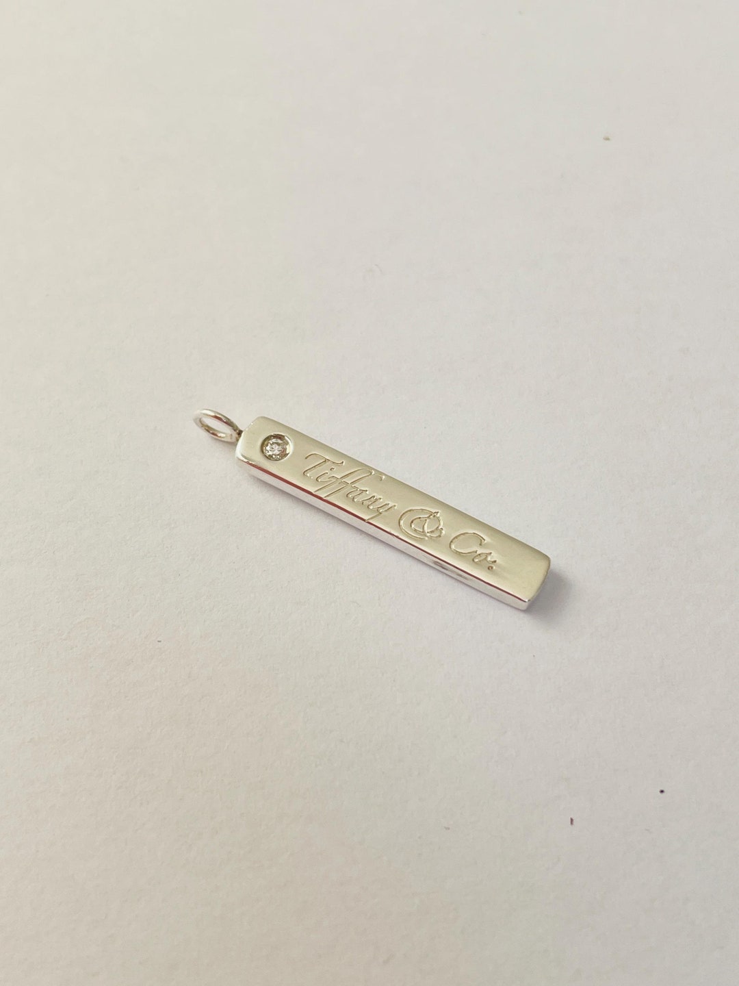 Vintage Tiffany & Co. Name Cursive Signature Sterling Silver W/ Diamond ...