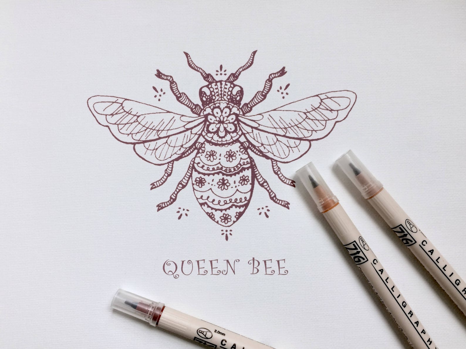 PRINTABLE Queen Bee Artwork; Digital Download for Tattoo, Iron-on ...