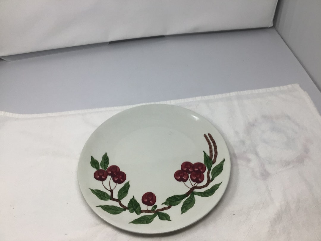 Orchard Ware Hand Painted Cherry Pattern Pottery Medium Salad/dessert ...