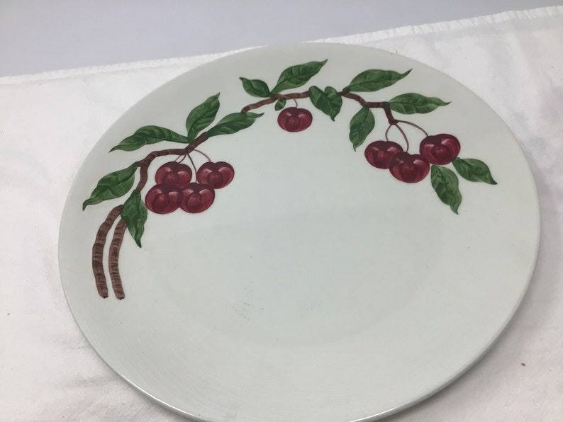 Orchard Ware Hand Painted Cherry Pattern Pottery Medium Salad/dessert ...